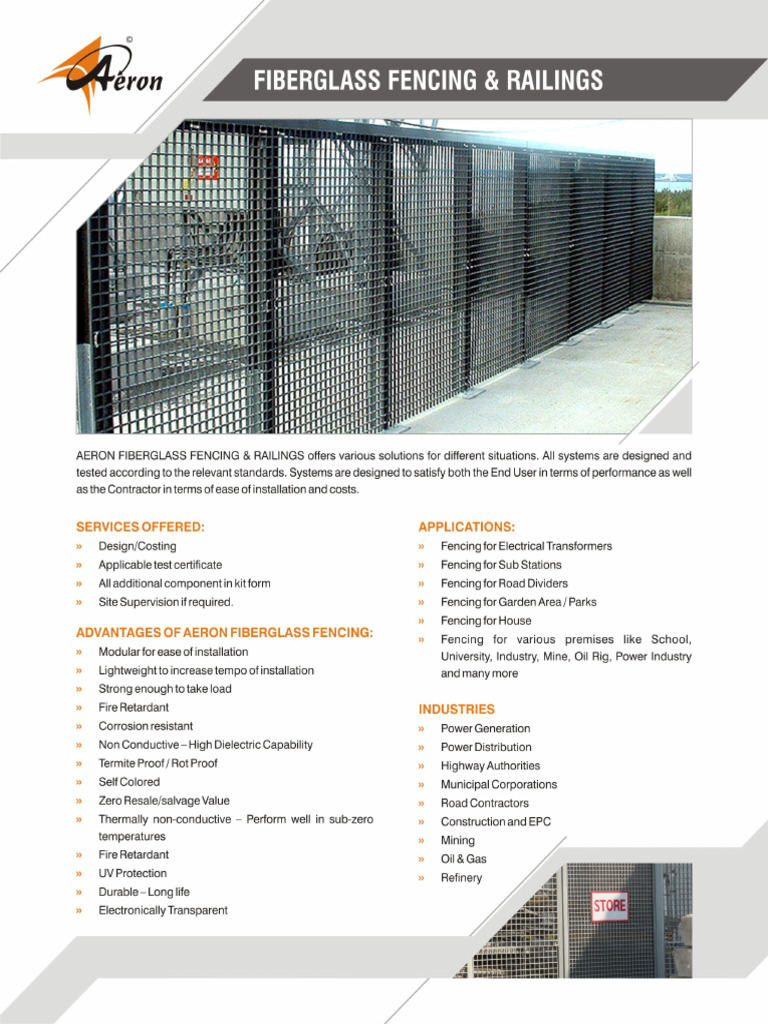 07 Aeron - Fiberglass Fencing Railings | PDF