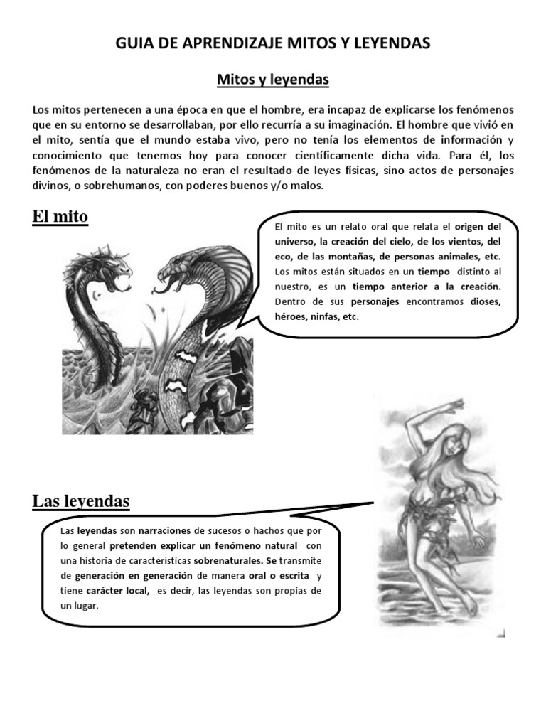 Guia de Aprendizaje Mitos y Leyendas