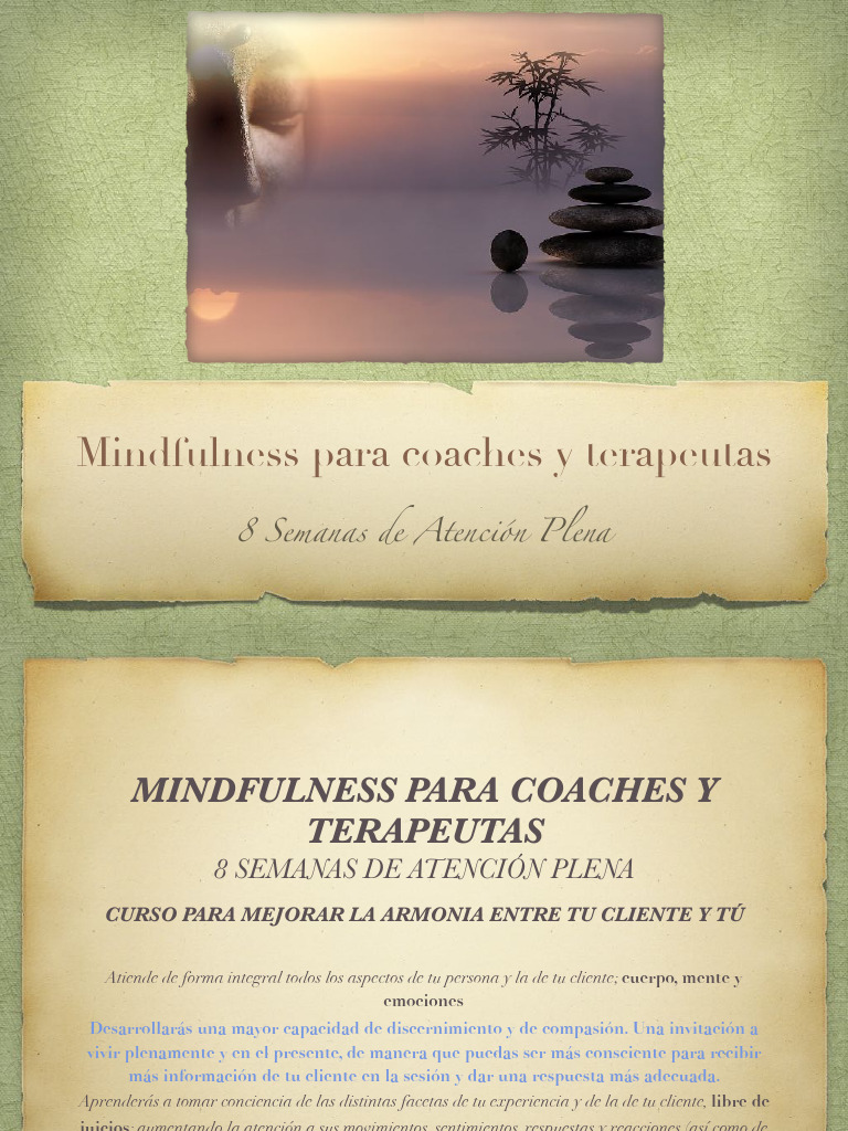 Mindfulness para Coaches y Terapeutas. 8 Semanas de Atención Plena ...