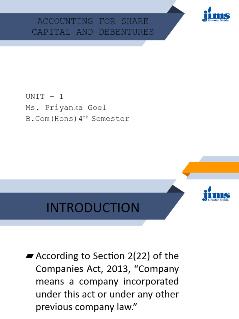 Unit - 1 | PDF | Stocks | Dividend