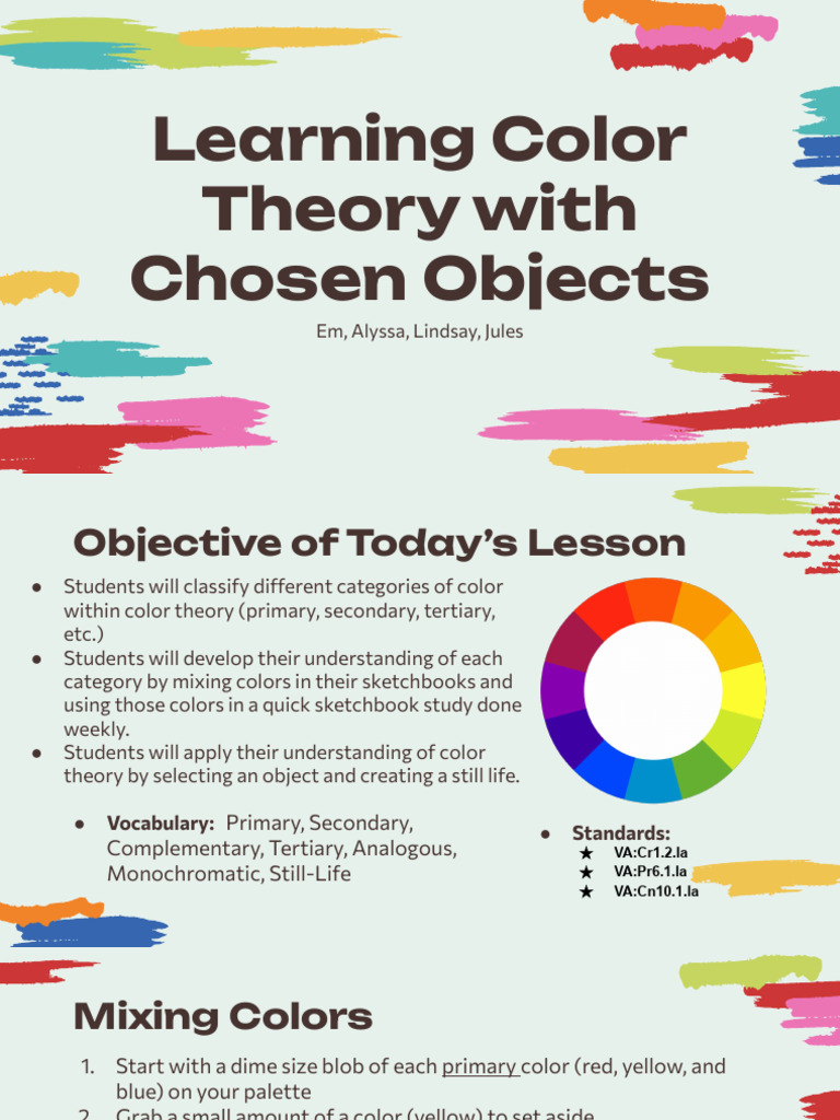 Contemporary Art Lesson Project Slides 1 | PDF | Color | Artistic ...