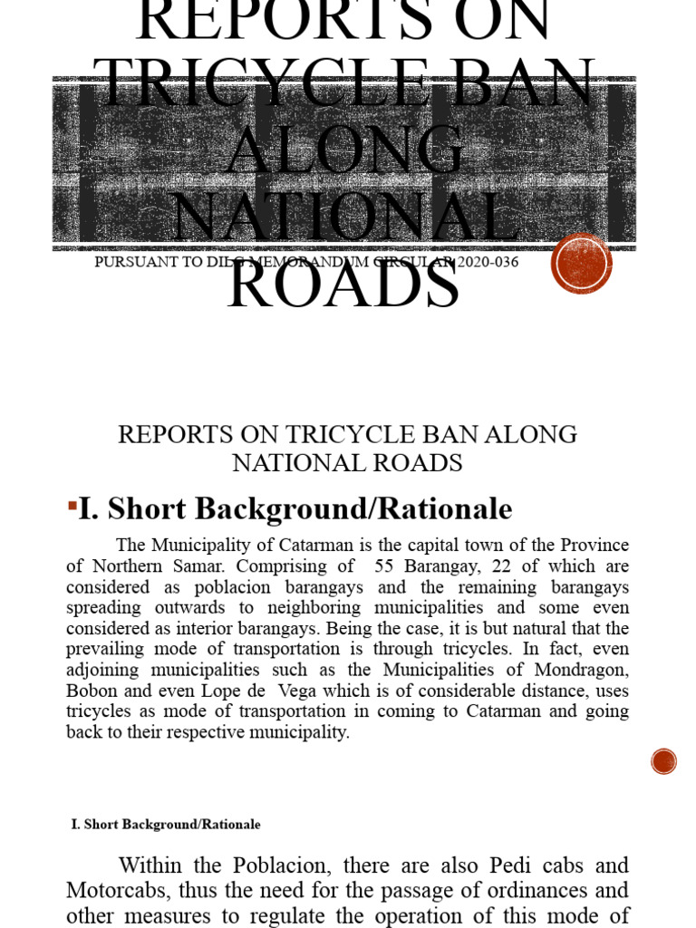1tricycle Ban | PDF | Local Ordinance | Government