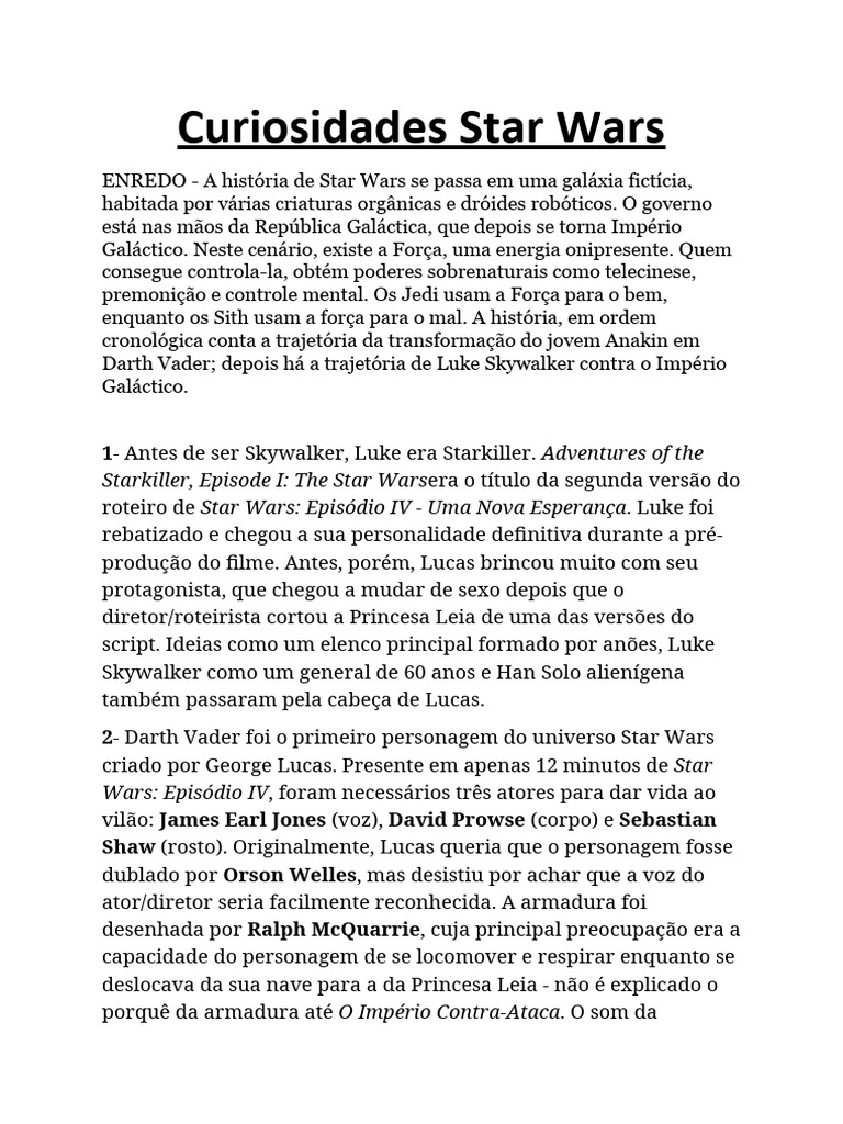 Star Wars | PDF | Darth Vader | Star Wars