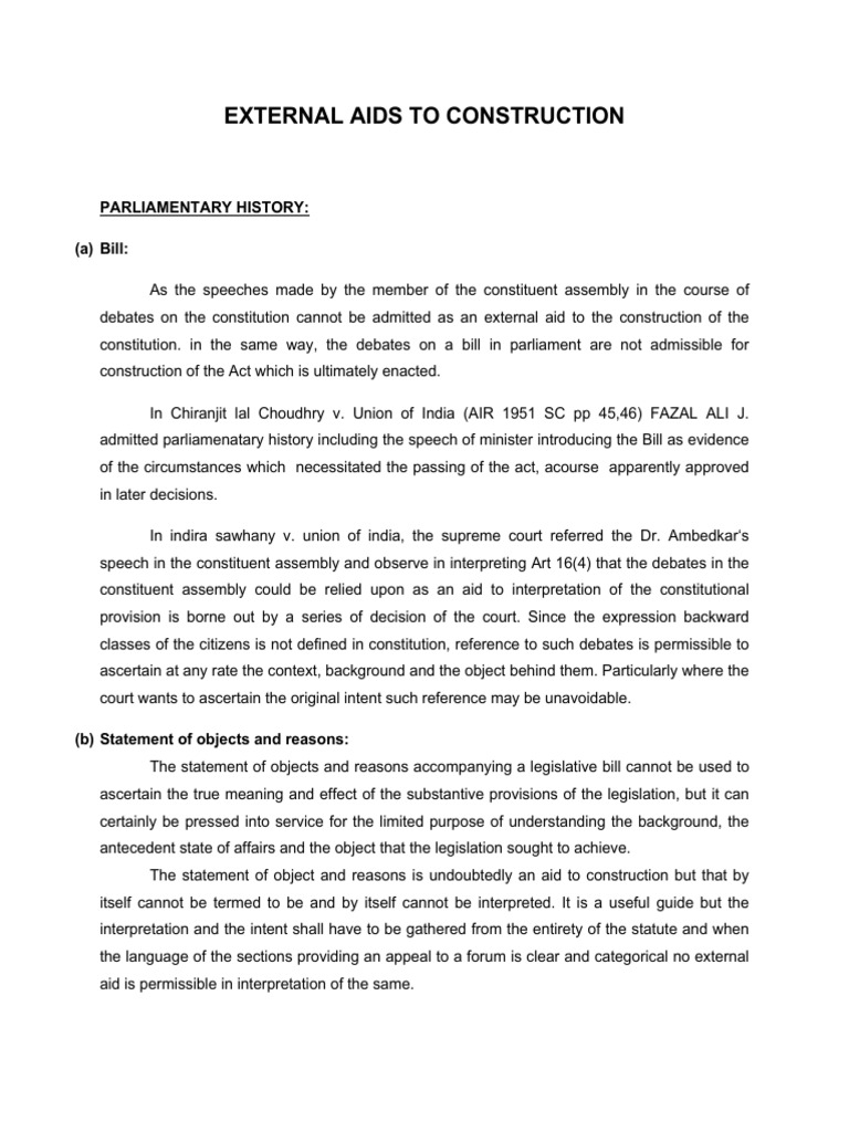 05 External Aids To Construction | PDF | Statutory Interpretation ...