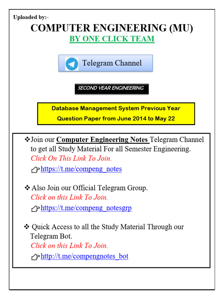 DBMS Previous Year Question | PDF