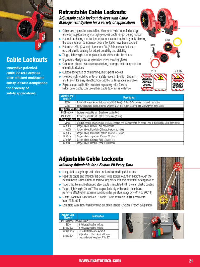 LOTO - Item No 03 - Masterlock S806 | PDF | Materials | Manufactured Goods