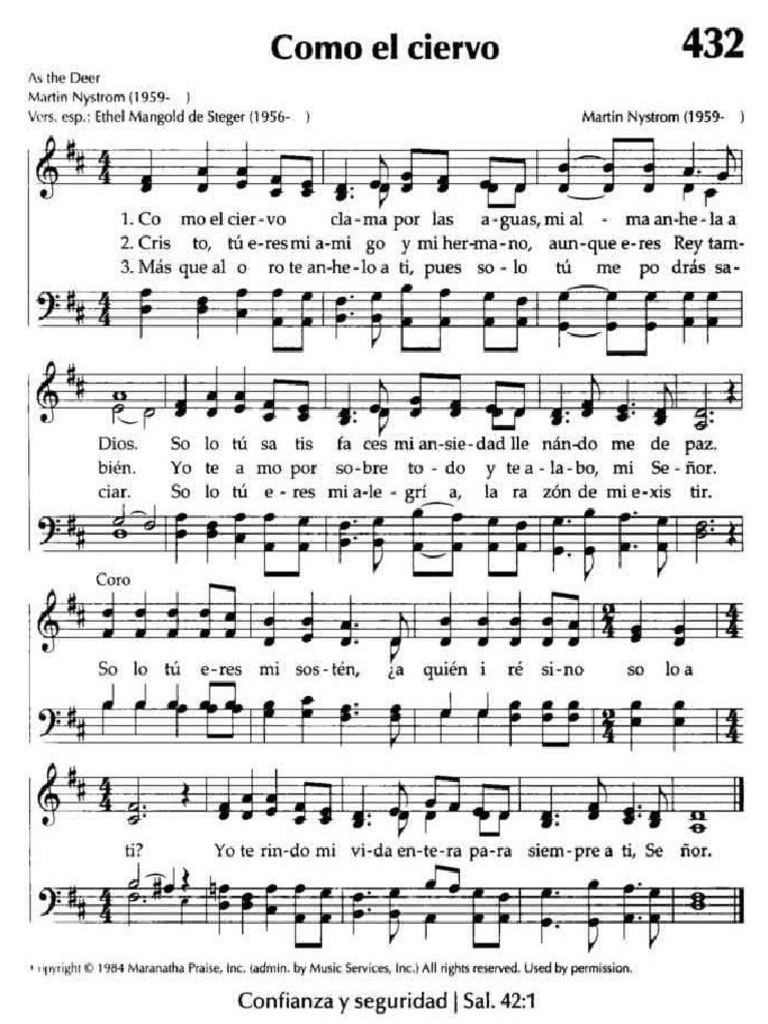 Partitura Como El Ciervo | PDF