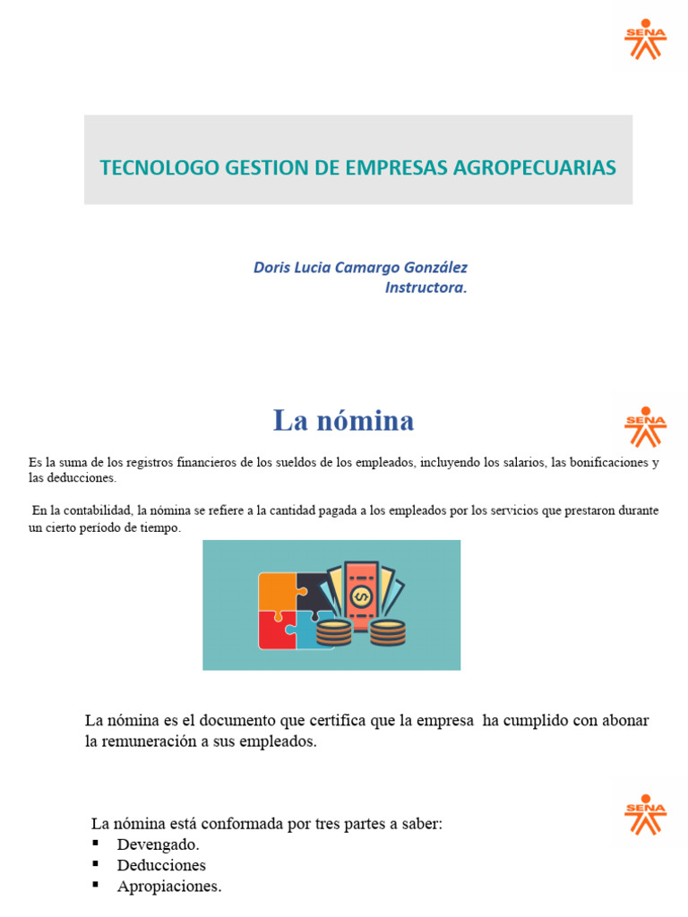 Partes De La Nomina Pdf Cheque De Pago Salario