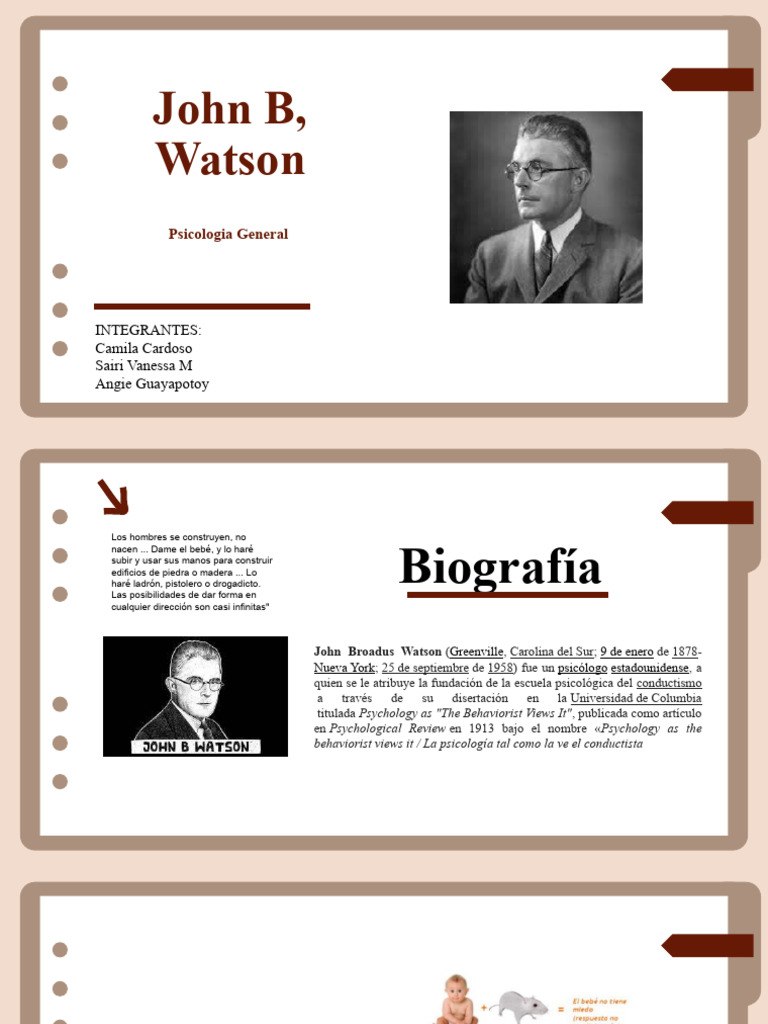 Jhon B. Watson | PDF | Educación en artes liberales | Ciencias del ...