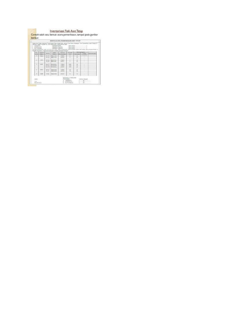 Contoh Aset Tetap | PDF