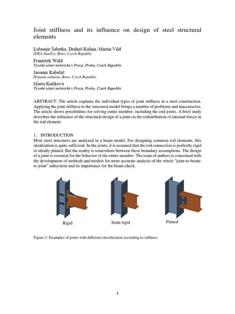 0035 - Joint Stiffness and Its Influence On Design of Steel Structural Elements en 3 | PDF ...