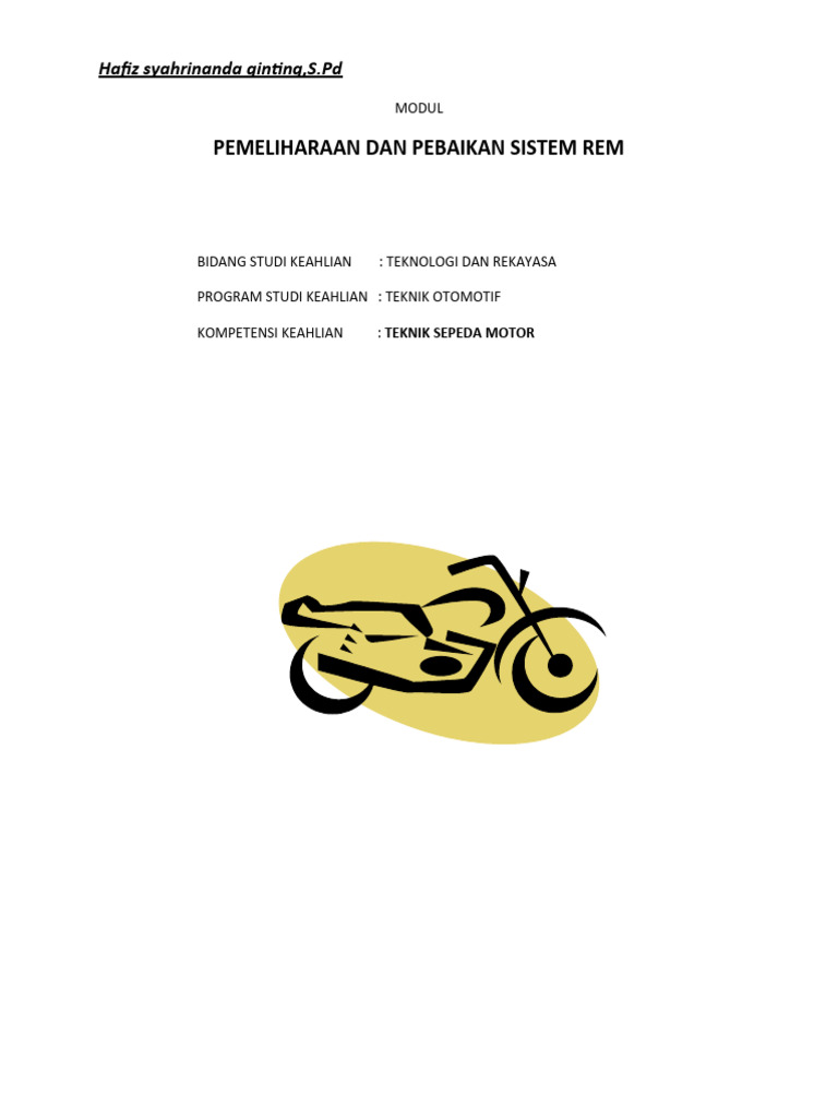 Pemeliharaan Dan Pebaikan Sistem Rem | PDF