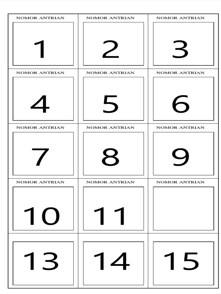 Nomor Antrian LTSP Siap Print | PDF