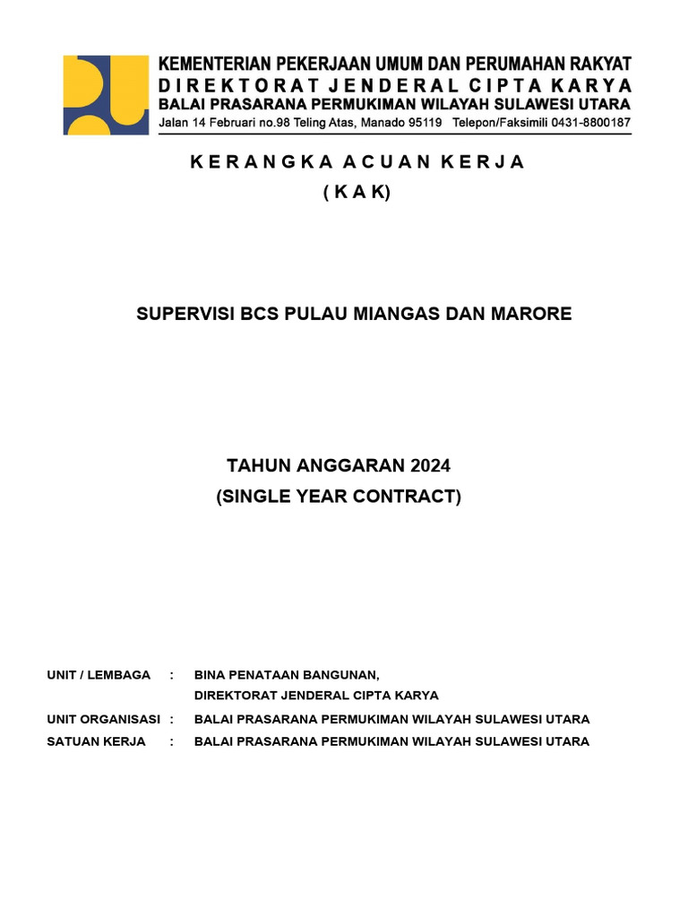 Supervisi BCS Miangas & Marore 2024 | PDF
