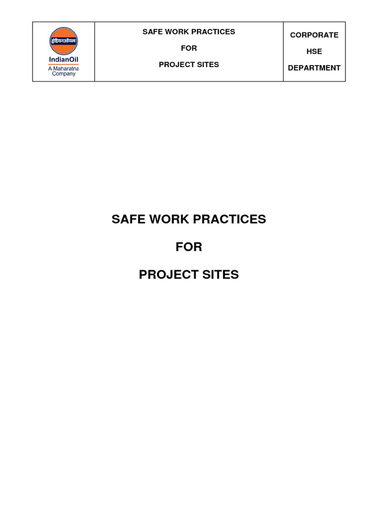 Safety at Project Sites - IOCL - 2024 | PDF | Welding | Construction