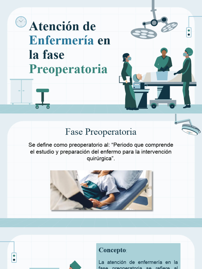 Fase Preoperatoria | PDF | Cirugía | Enfermería
