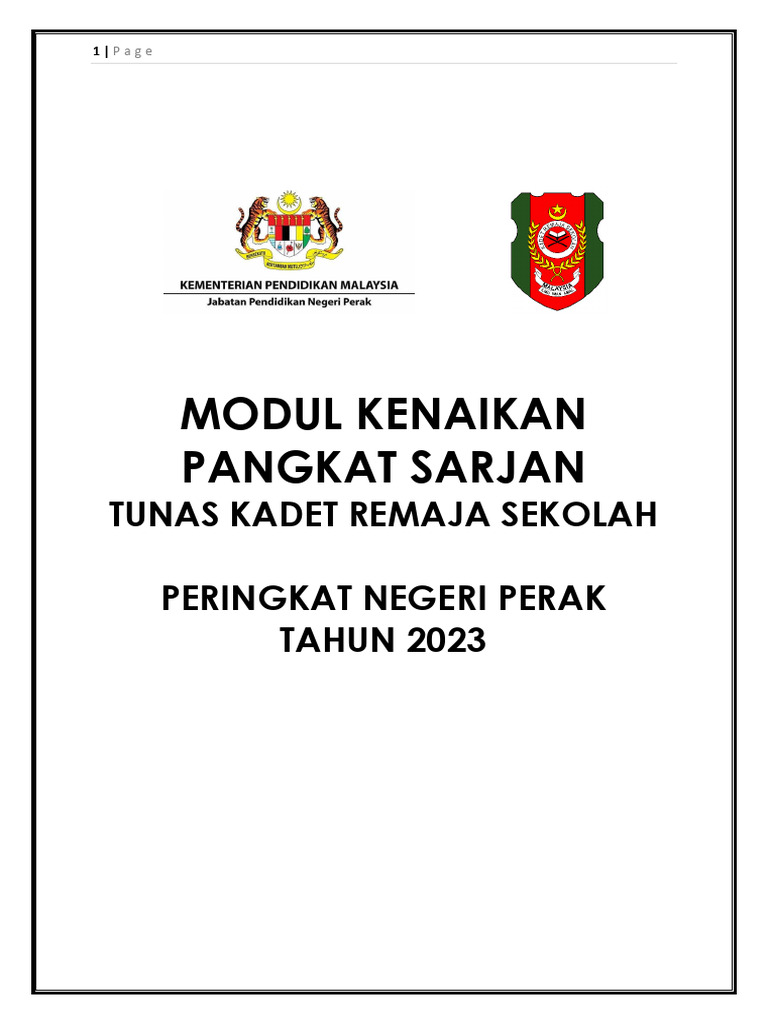 Modul Kenaikan Pangkat Sarjan TKRS 2023 | PDF