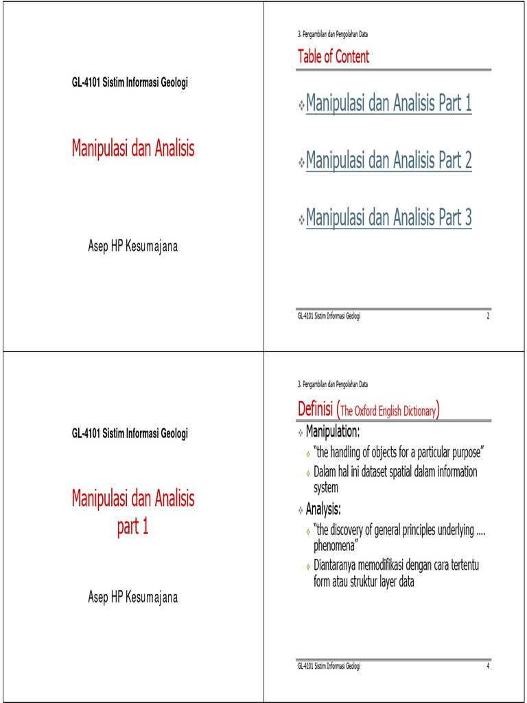 1314-06-Manipulasi Dan Analisis AllPart-091104 | PDF | Statistical Classification