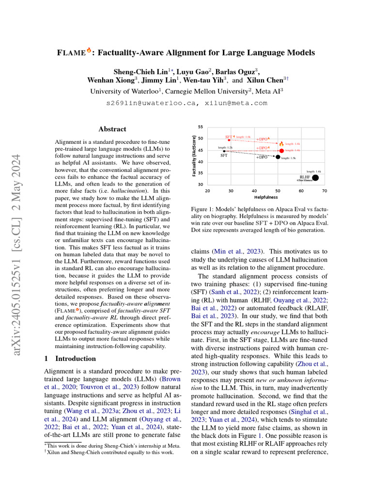F: Factuality-Aware Alignment For Large Language Models | PDF | Cognitive Science ...