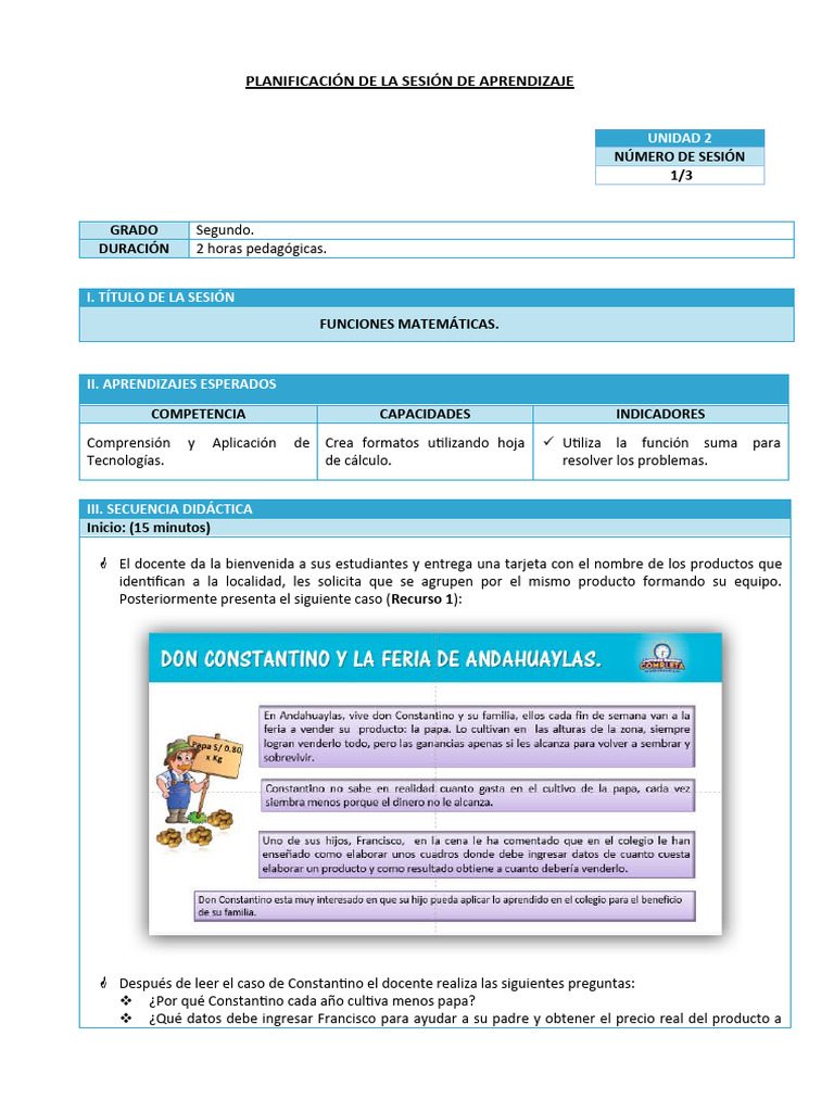 EPT-TIC1-sesion II UNIDAD | PDF | Aprendizaje | Informática