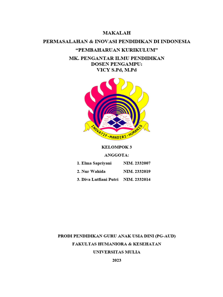 Latar Belakang Pembaharuan Kurikulum | PDF | Karier & Perkembangan