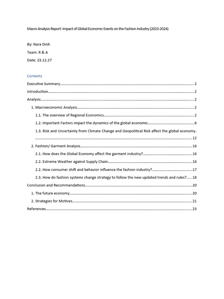 Macro Analysis Report - 231227 V2 | PDF