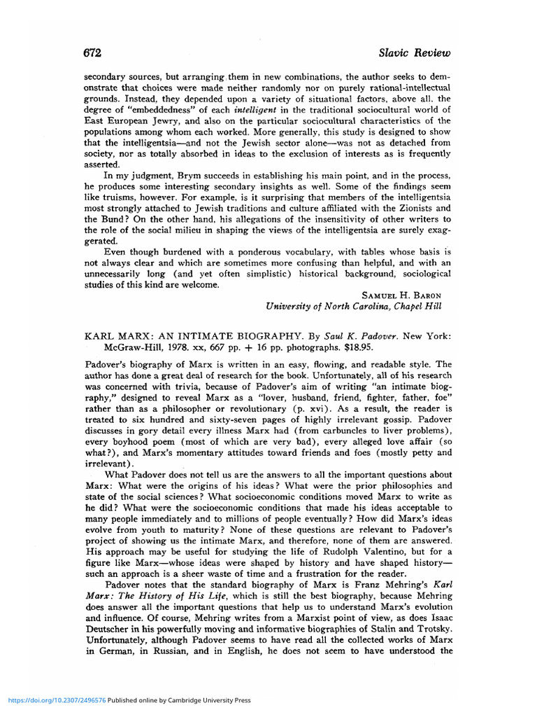 Karl Marx An Intimate Biography by Saul K Padover New York Mcgraw Hill ...