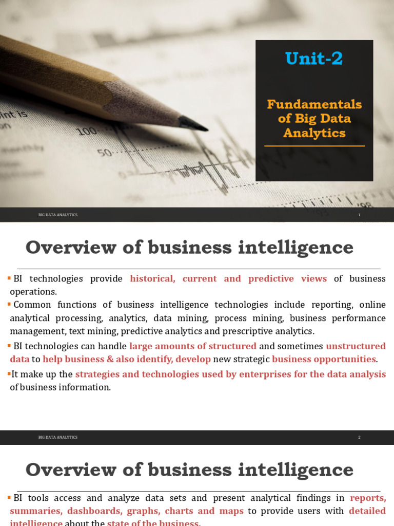 Unit - 2 Fundamentals of Big Data Analytics | PDF | Business Intelligence | Analytics