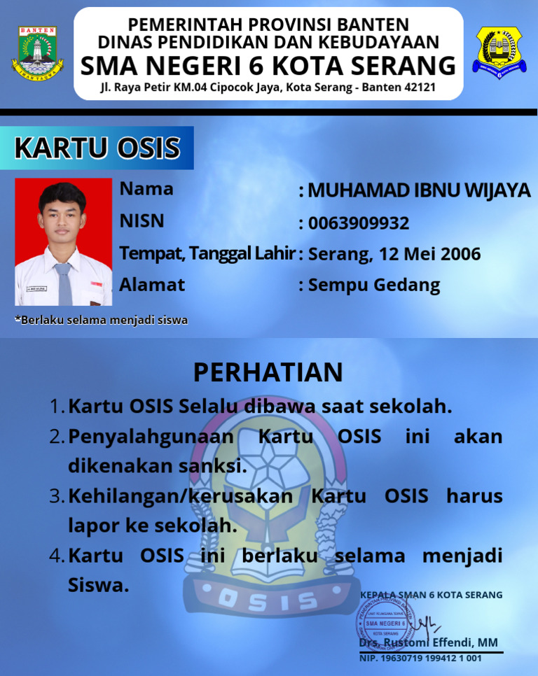 KARTU OSIS 2022 | PDF