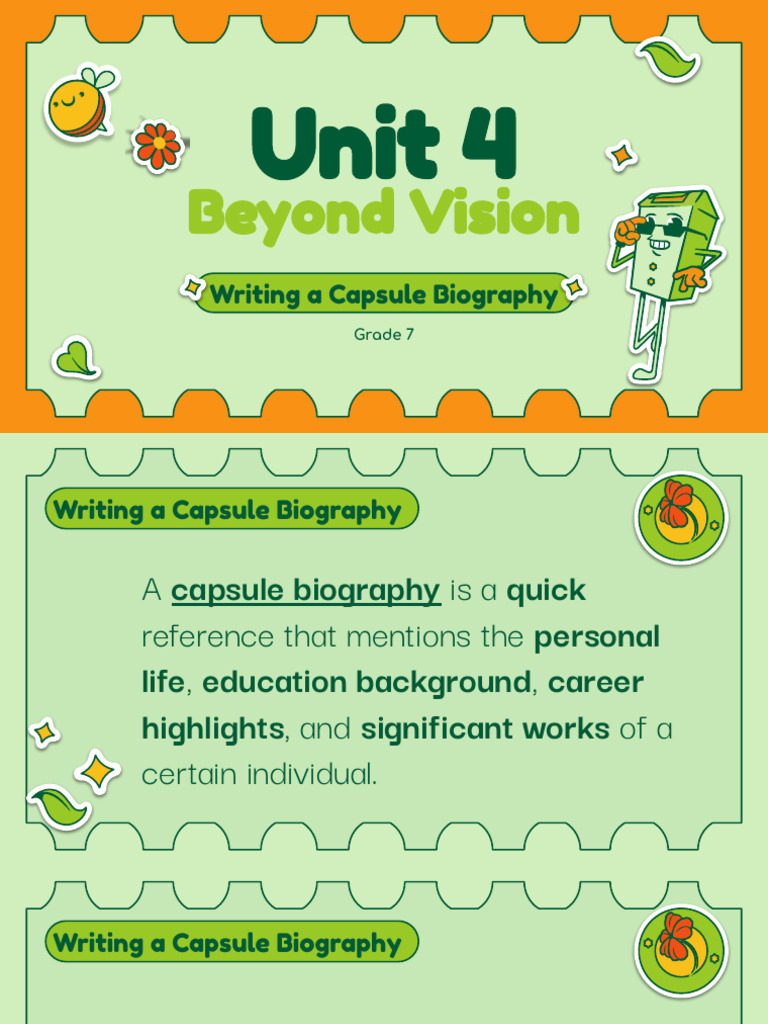 Writing Capsule Biographies Guide | PDF | Foreign Language Studies