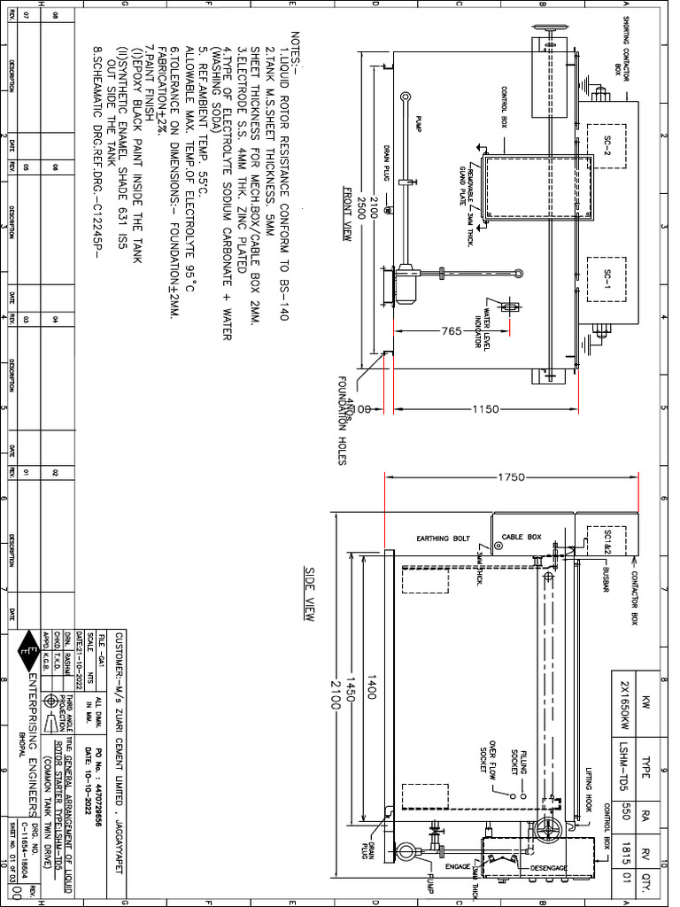 5R TD 2X1650KW LRS DRG | PDF | Switch | Manufactured Goods