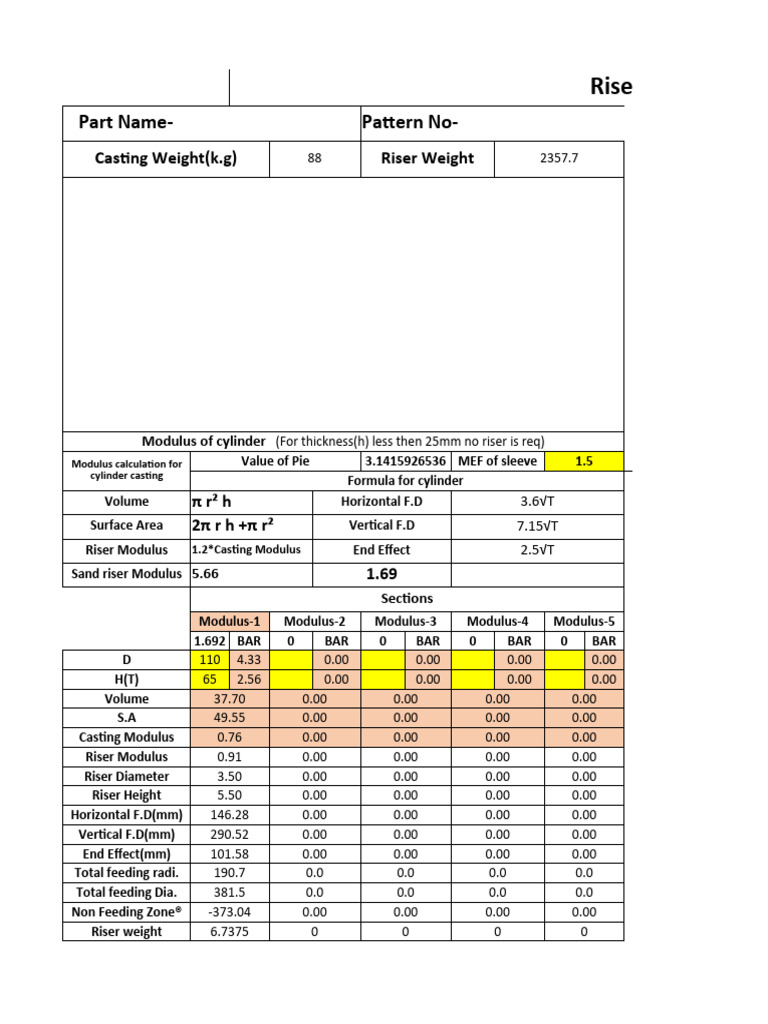 Riser Calculations | PDF | Area