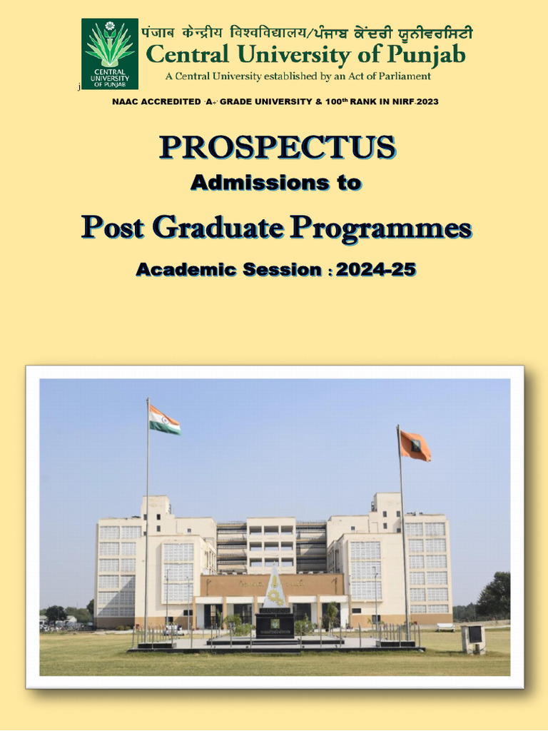 PG Prospectus 2024-25 - 23.04.2024 | PDF | Academic Degree | Pharmacology