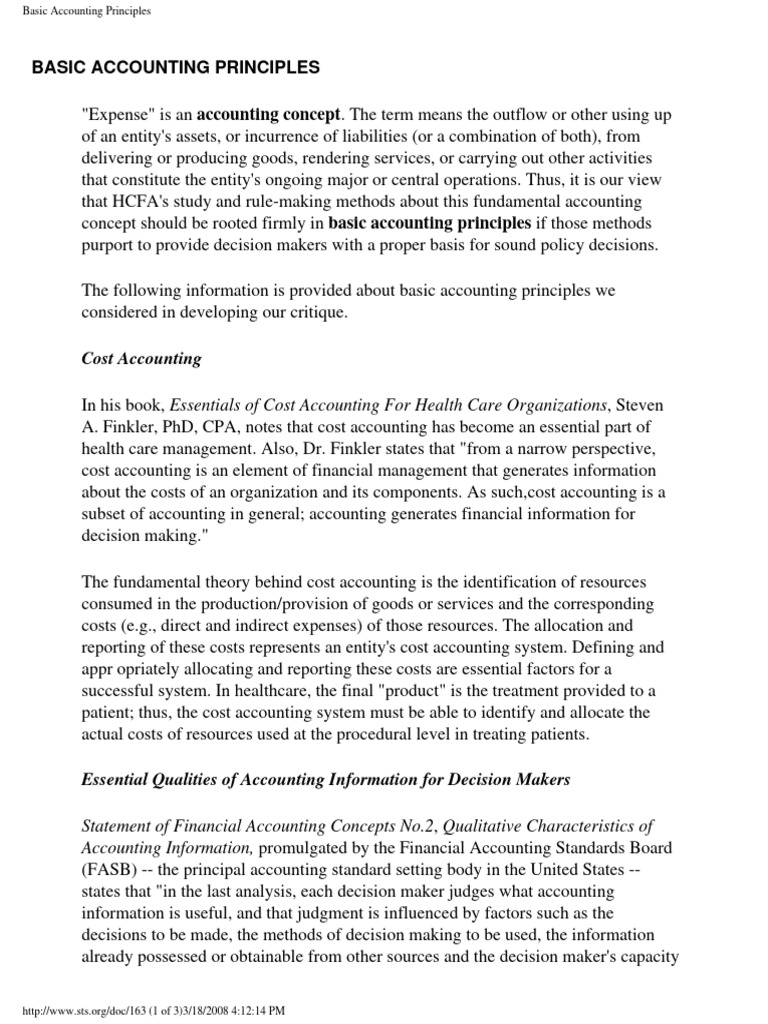 Basic Accounting Principles | PDF | Accounting | Cost Accounting