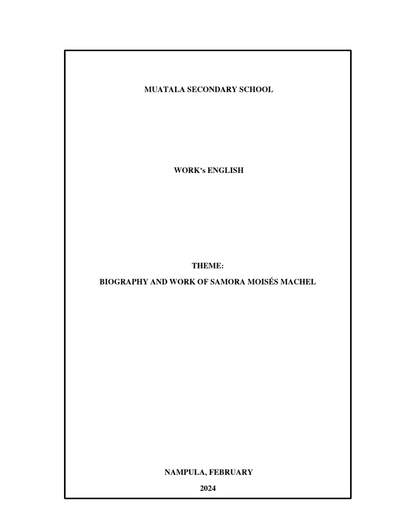 Samora Moisés Machel IngACTUAL | PDF | Mozambique