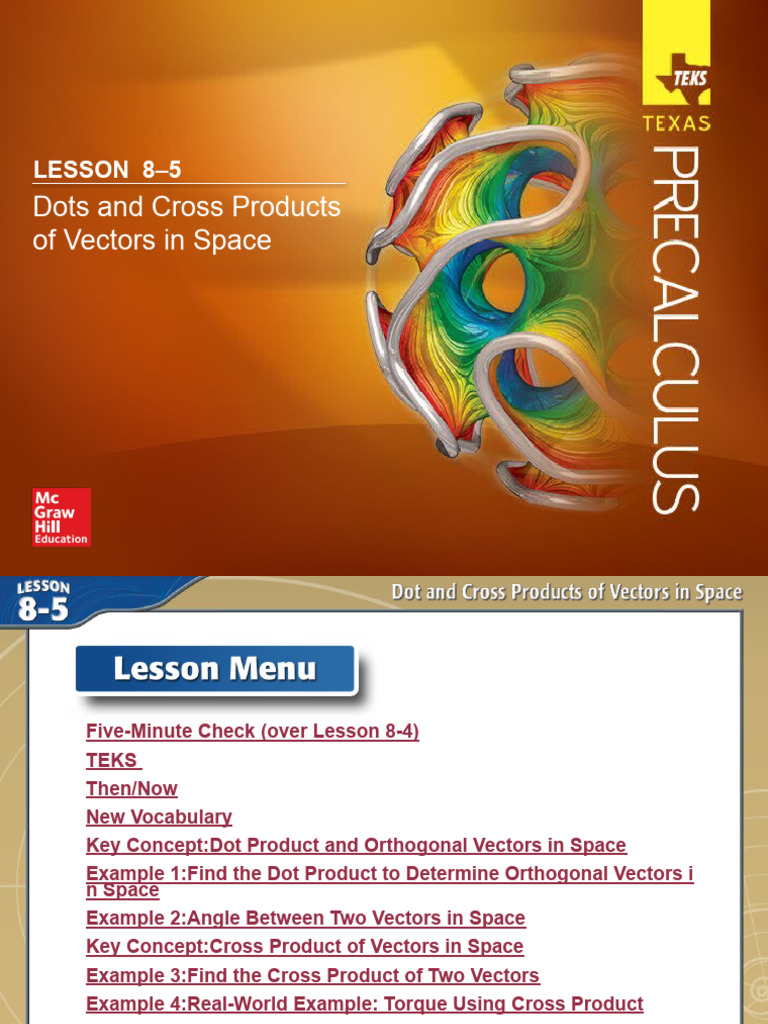 8-5 Vectors | PDF | Euclidean Vector | Determinant