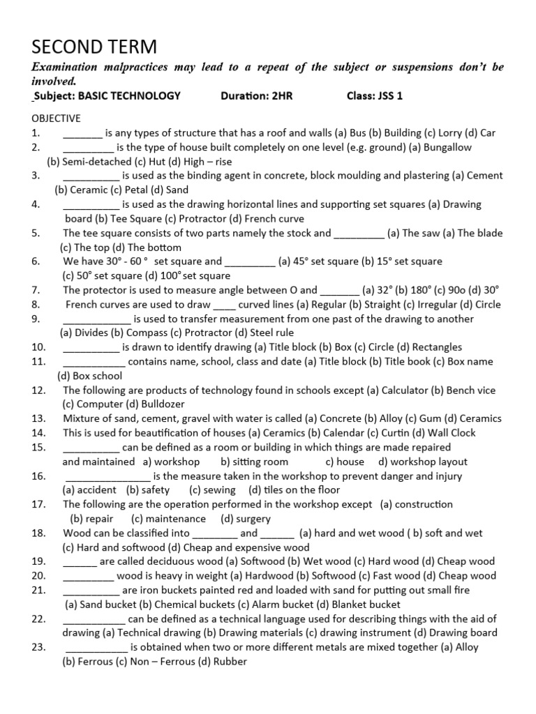 J1 Basic Tech | PDF | Wood | Materials