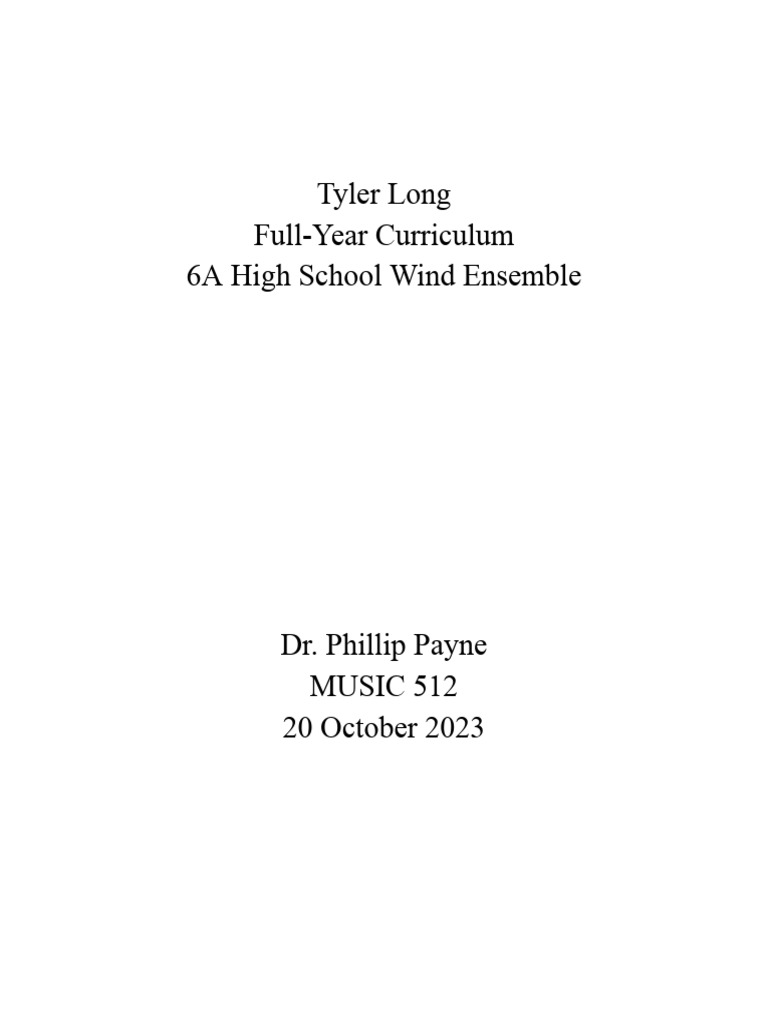 Full Year Curriculum - Music 512 | PDF | Musical Compositions | Harmony