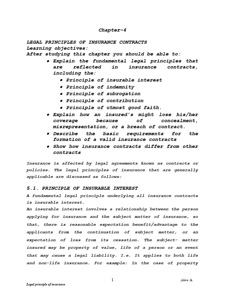 Chapter Four Risk | Download Free PDF | Insurance | Indemnity