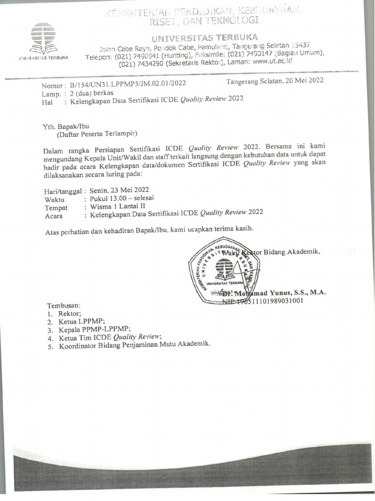 Kelengkapan Data Sertifikasi ICDE | PDF