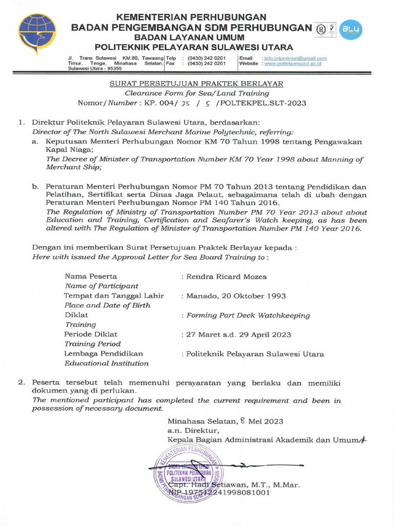 Contoh SPPB | PDF