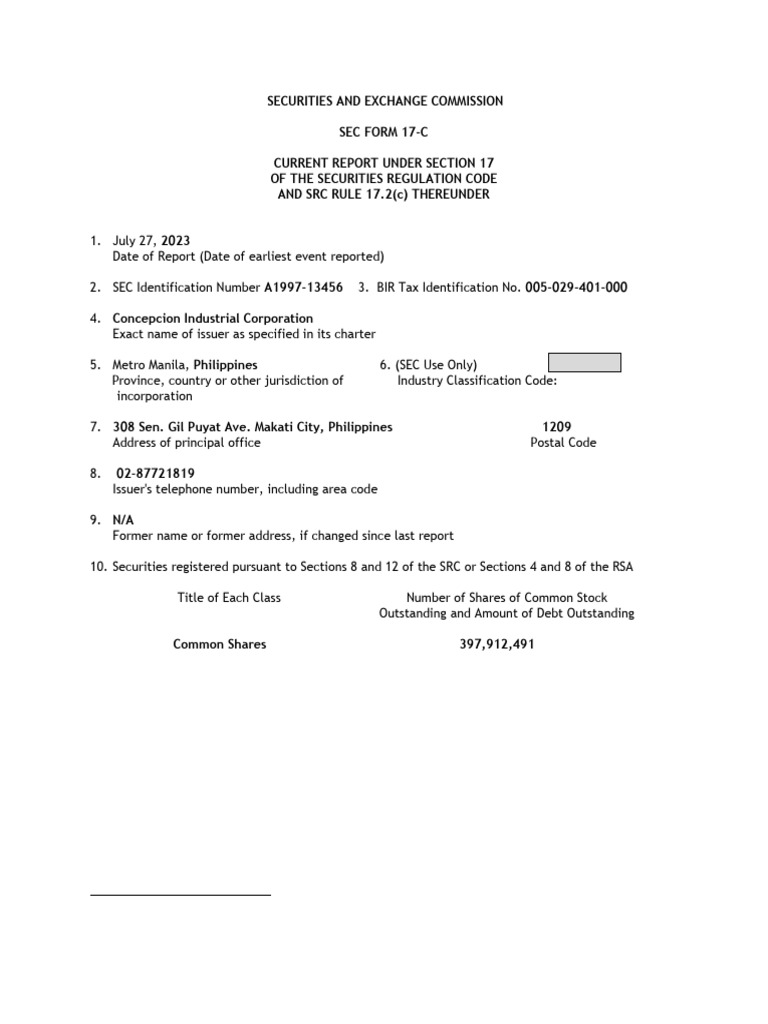 SEC Form 17C Press Release 1H 2023 Results 27 July 2023 Adobe Sign ...