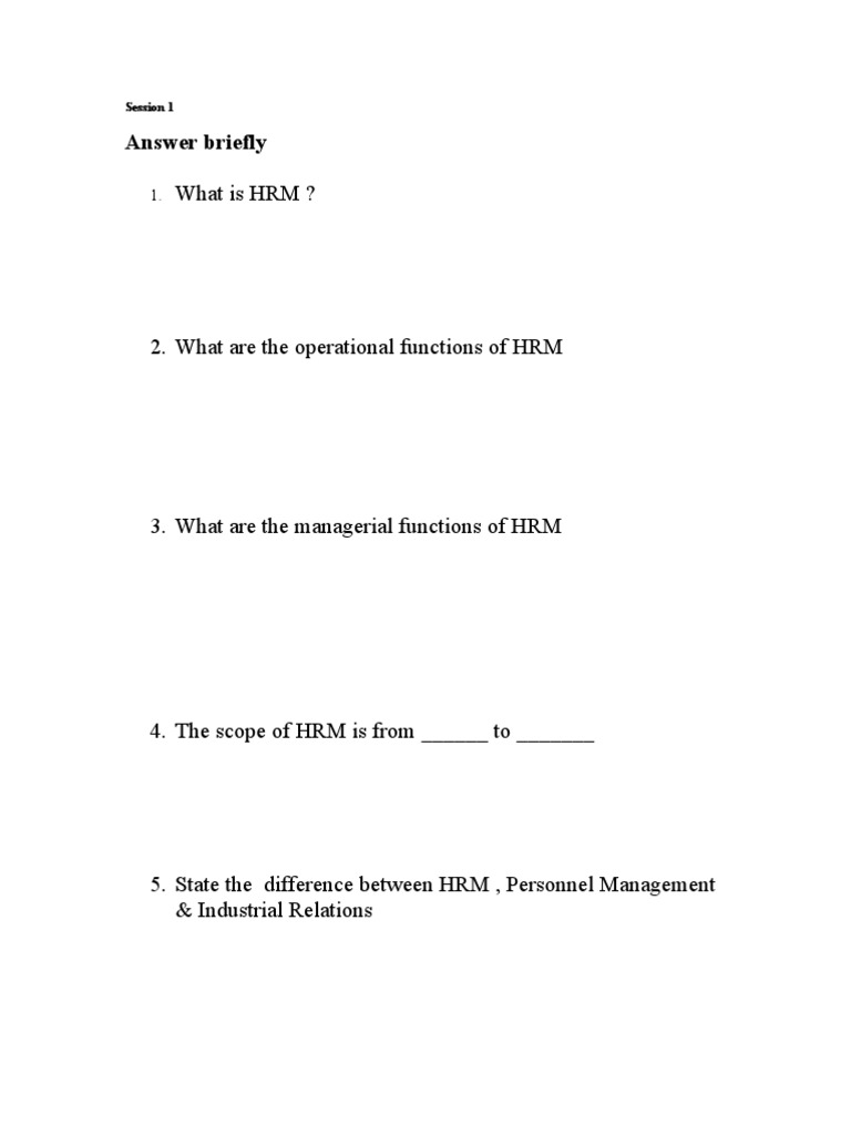 HRM Overview: Functions, Scope, and Challenges | PDF | Career & Growth