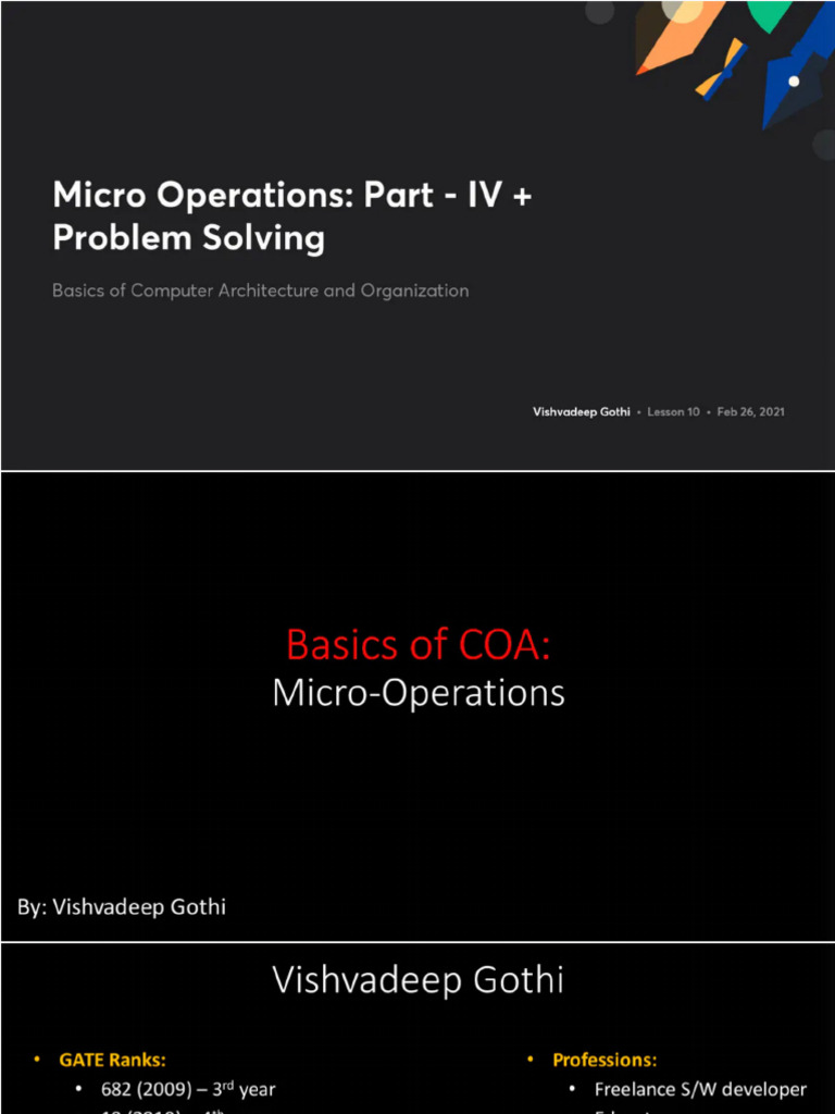Micro Operations Part IV Problem Solving With Anno | PDF Micro Operations Part IV Problem Solving With Anno | PDF