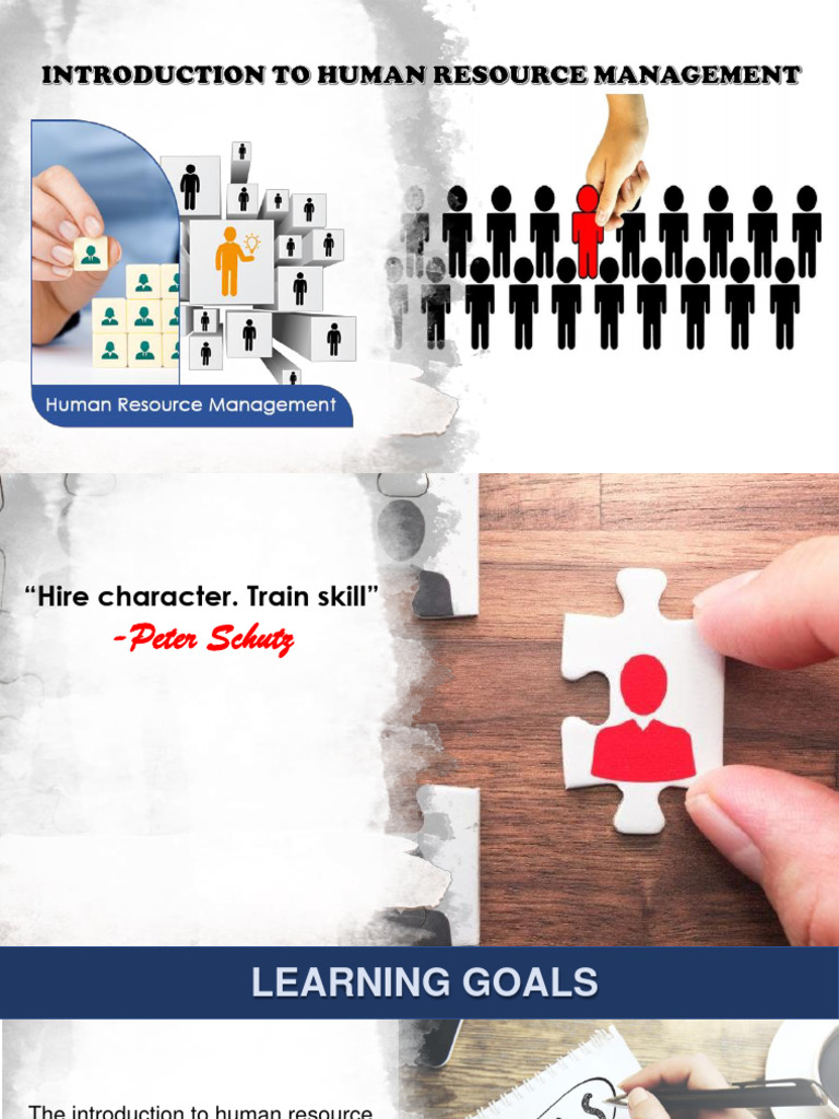 Introduction To Human Resource Management Pdf Human Resource