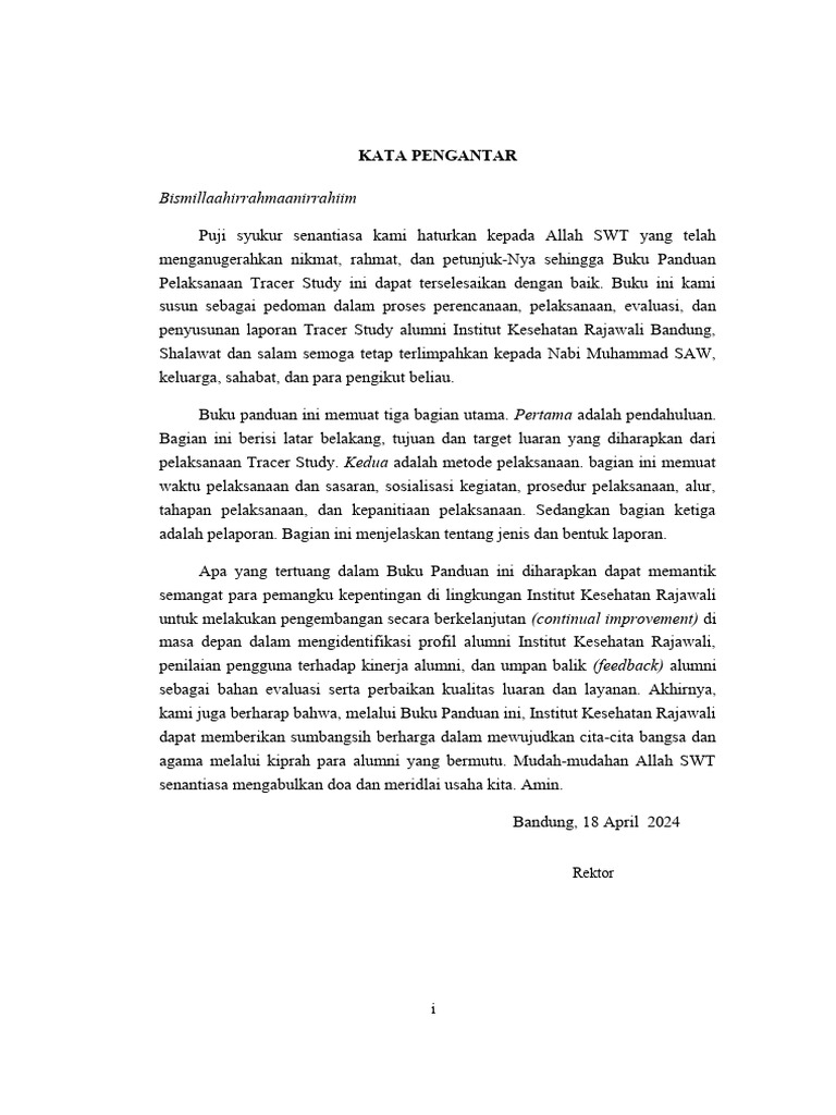 Panduan Tracer Study | PDF