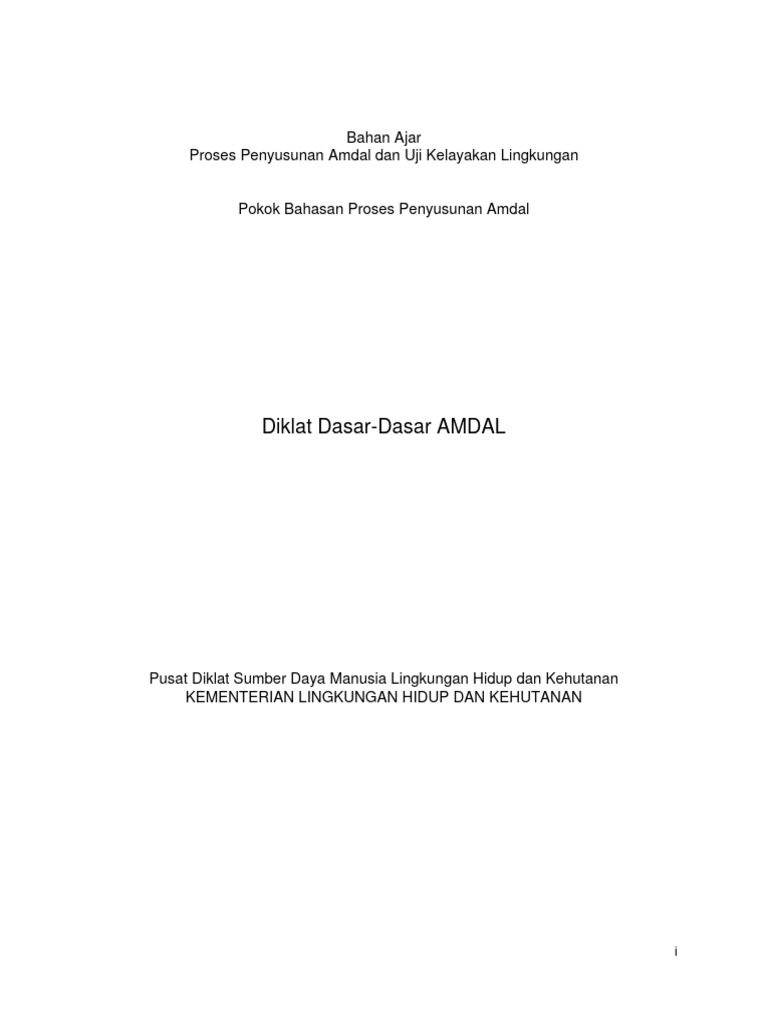 Proses Penyusunan Amdal | PDF | Bisnis