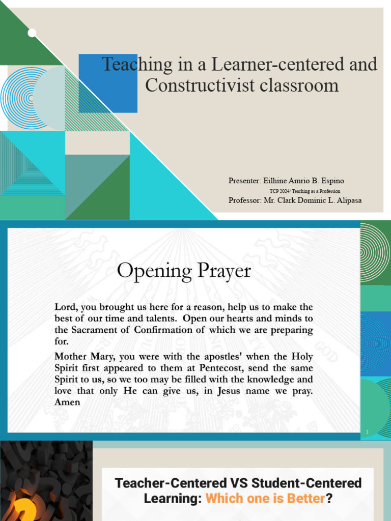 Teaching in a Learner-centered and Constructivist Classroom | PDF | Constructivism (Philosophy ...