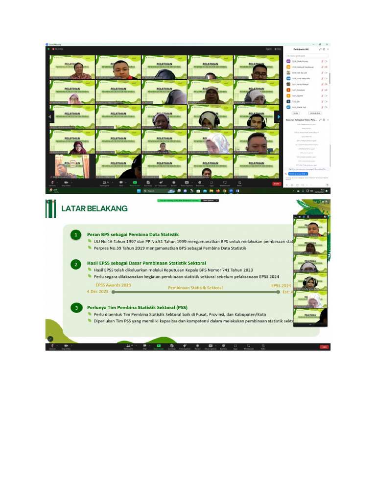 Zoom MOOC Pelatihan Pembina Statistik Sektoral | PDF
