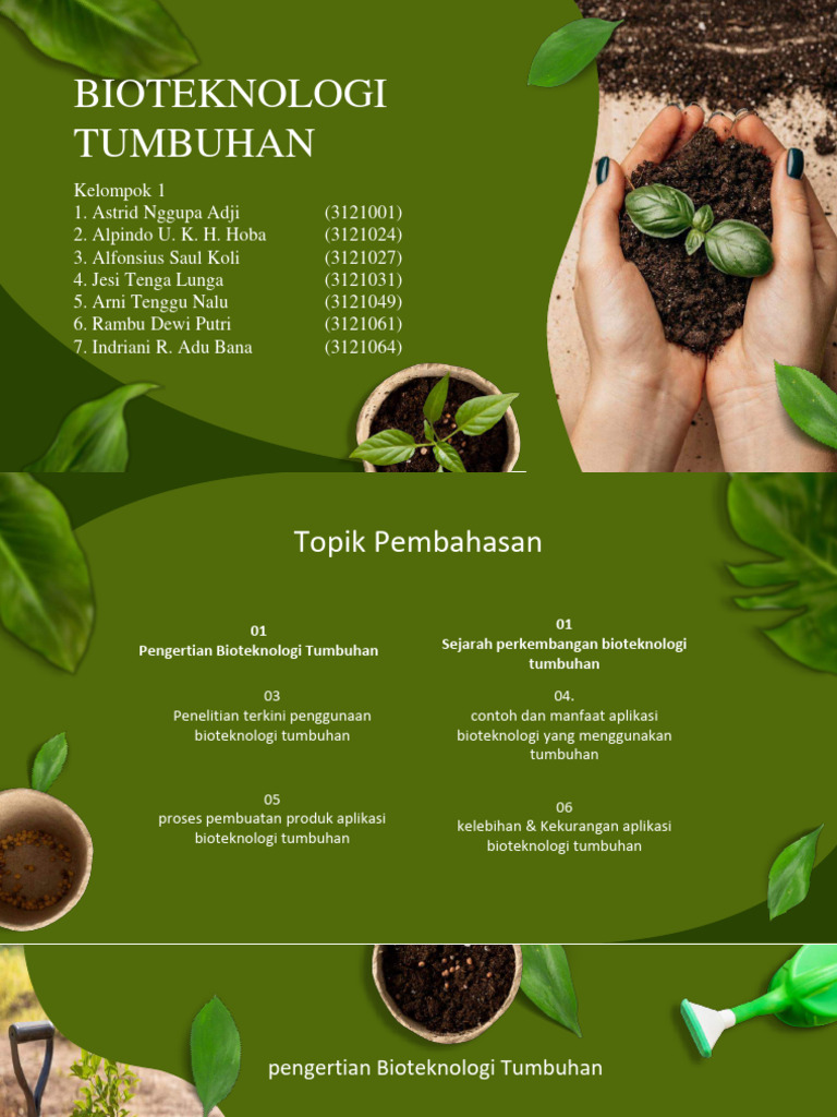 A - 1 - Bioteknologi Tumbuhan - PPT-compressed-compressed | PDF